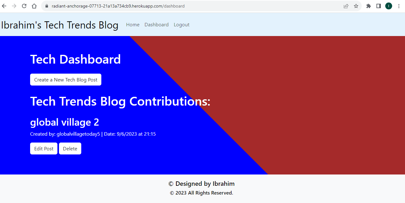 GitHub - IbrahimAllison/tech-blog-model-view-controller