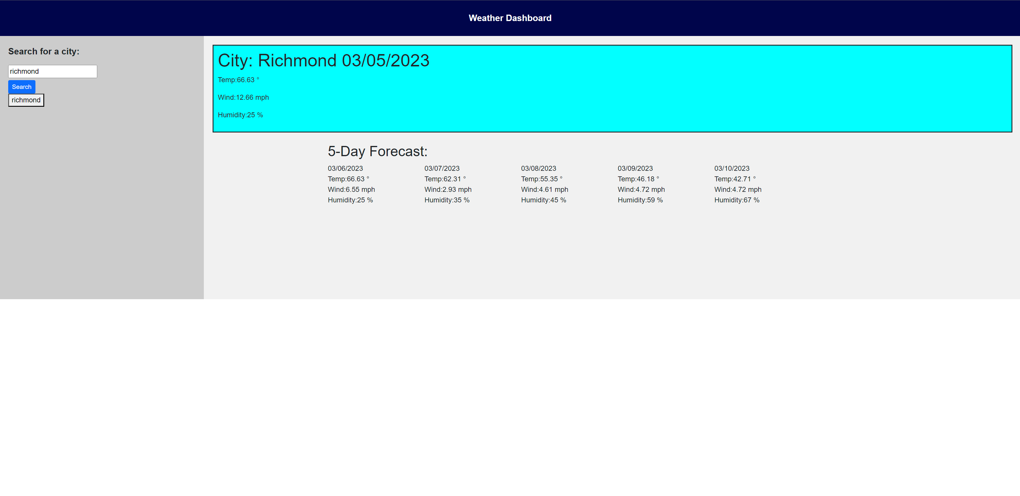 GitHub - achogue/weather-dashboard