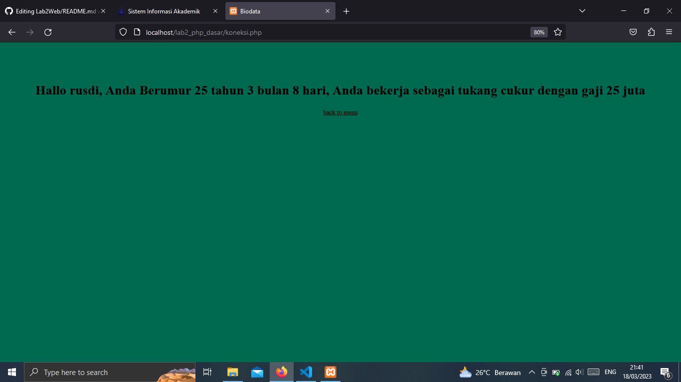 GitHub - ristof5/Lab2Web: Melaksanakan tugas praktikum pelajaran pemograman web 2
