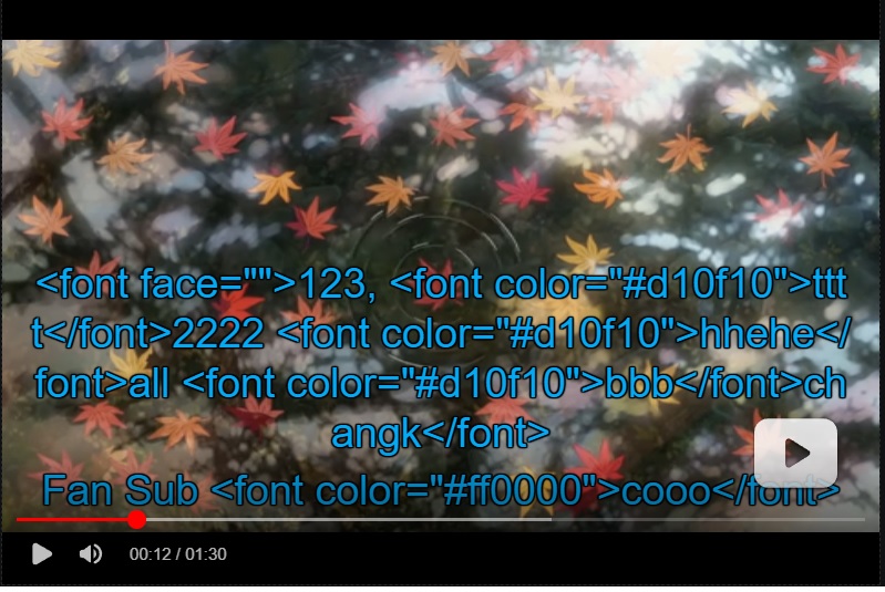 Tags showing in subtitles when using ArtPlayer · Issue #457 · zhw2590582/ArtPlayer · GitHub