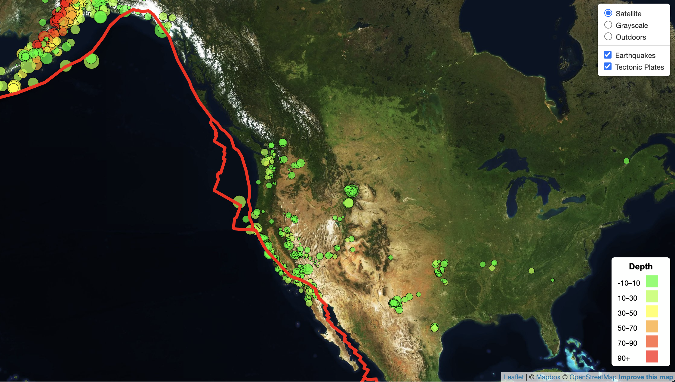 GitHub - MeerKar/Leaflet-Earthquake: The United States Geological ...