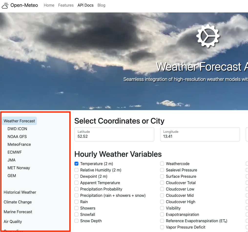 Availability of other APIs no longer apparent from home page · Issue #308 · open-meteo/open ...
