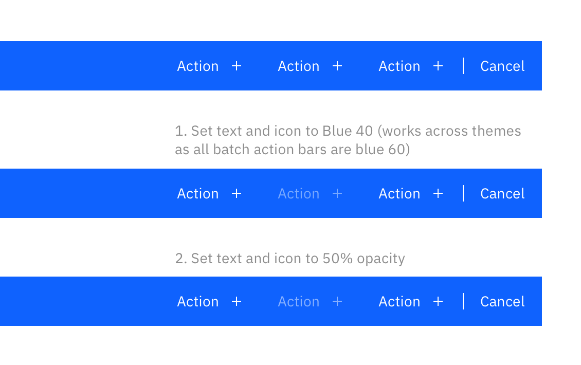 [datatable] Disabled Batch Action Buttons Are Visually Too Prominent · Issue 6588 · Carbon