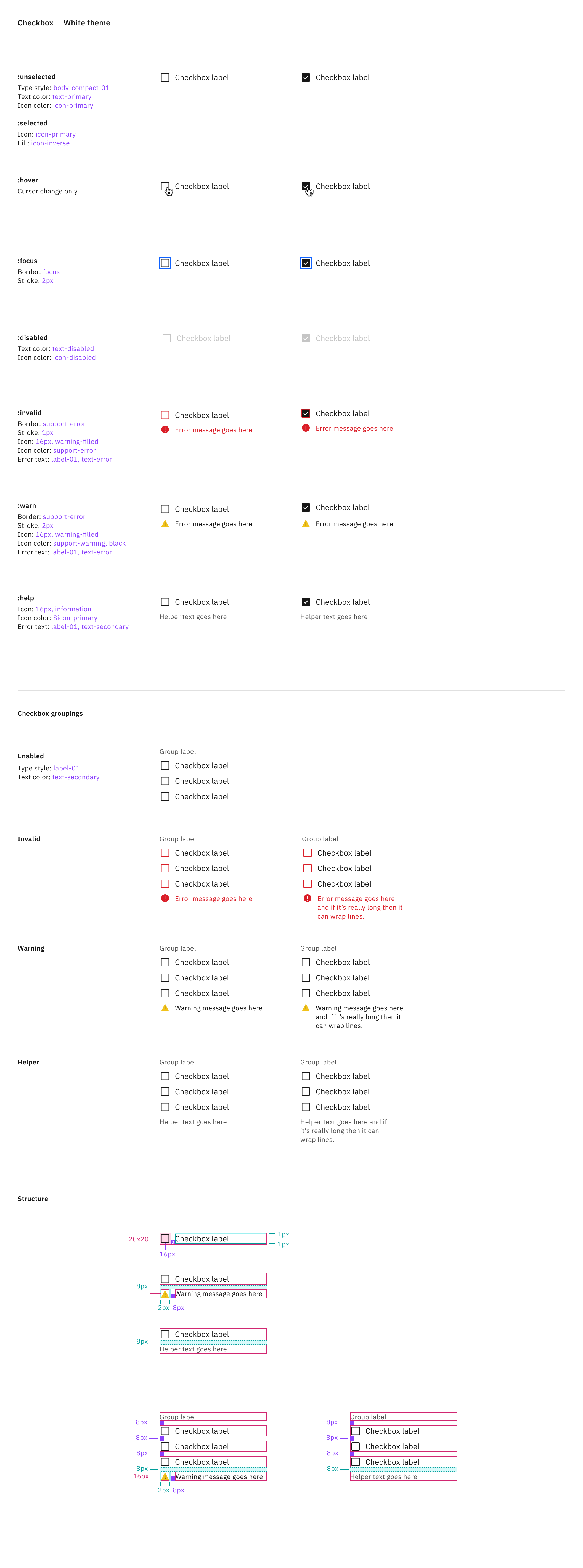 Field validation errors: make final design spec for radio and checkbox ... Field validation errors: make final design spec for radio and checkbox ...