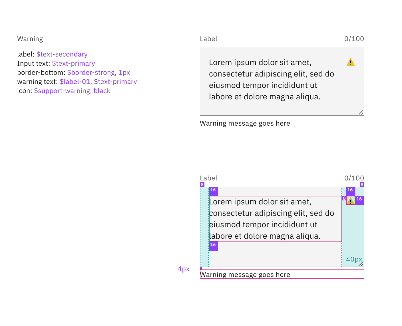 TextArea warning state: add implementation - prop, styling, docs · Issue #12746 · carbon-design ...