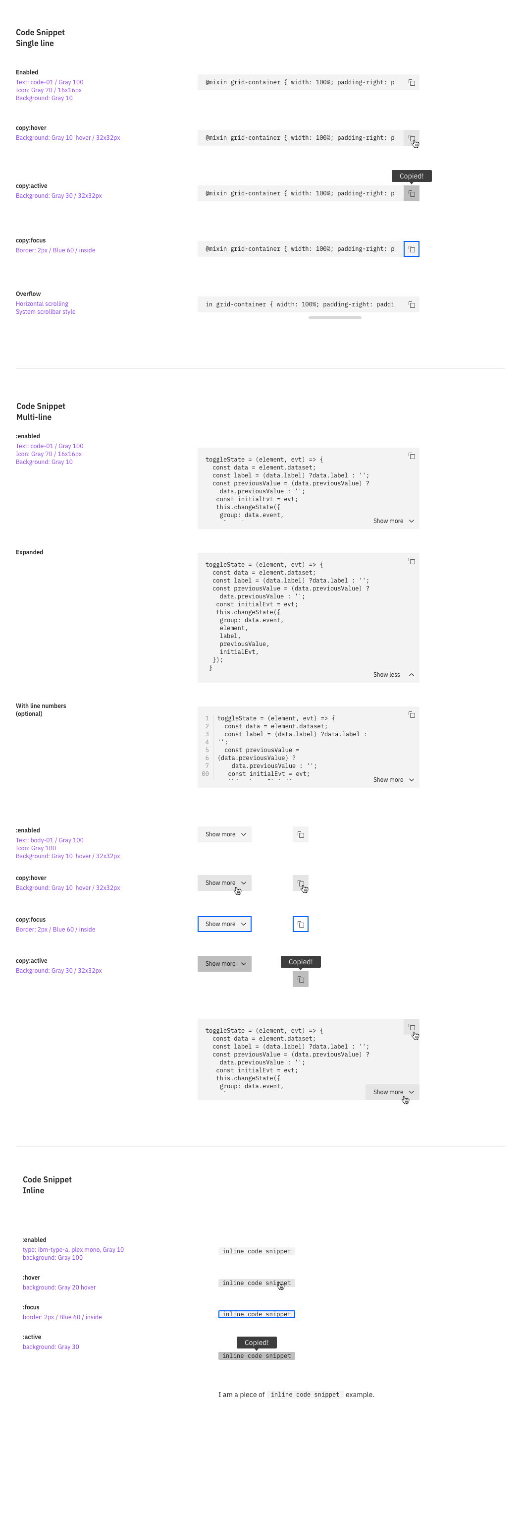 Experimental Component - Code Snippet - Design · Issue #1244 · carbon ...
