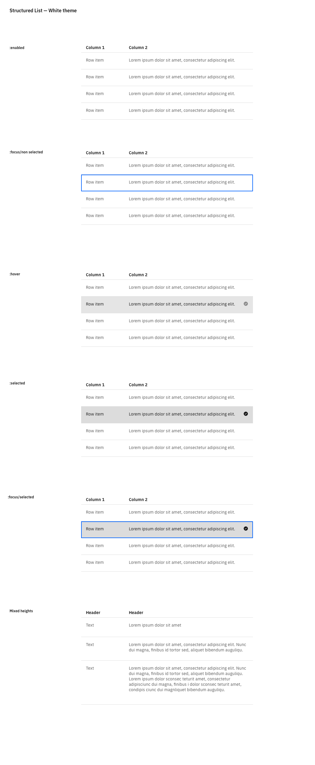 [Audit] Structured list · Issue #1925 · carbon-design-system/carbon · GitHub