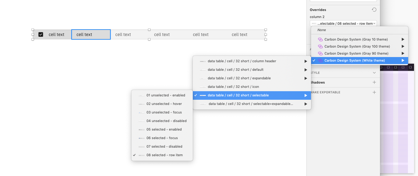 Missing symbols "selected" for datatable cells · Issue #134 · carbon ...
