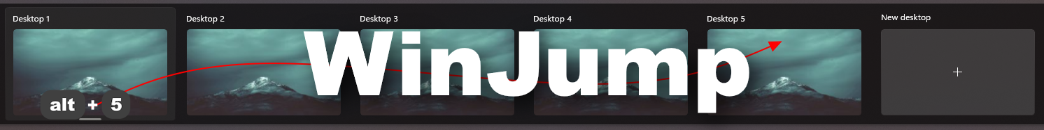 GitHub - widavies/WinJump: Jump to Nth virtual desktop shortcut for Windows