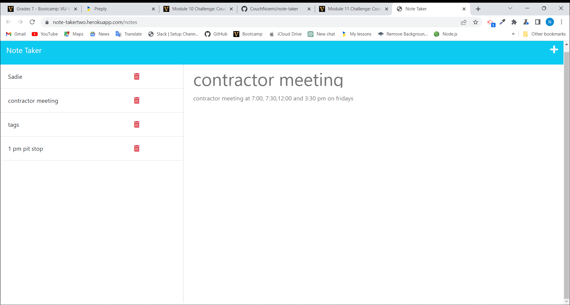 GitHub - CouchNoemi/note-taker