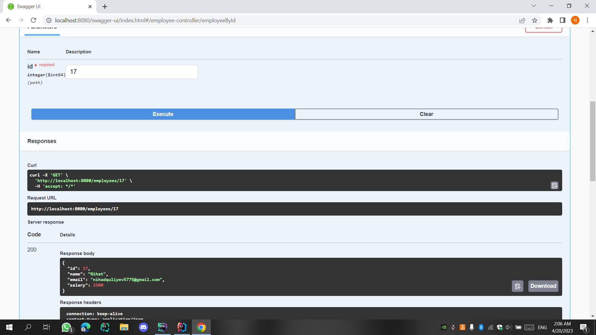 GitHub NihatQuliyev employee crud spring aplication jdbs Spring Boot 