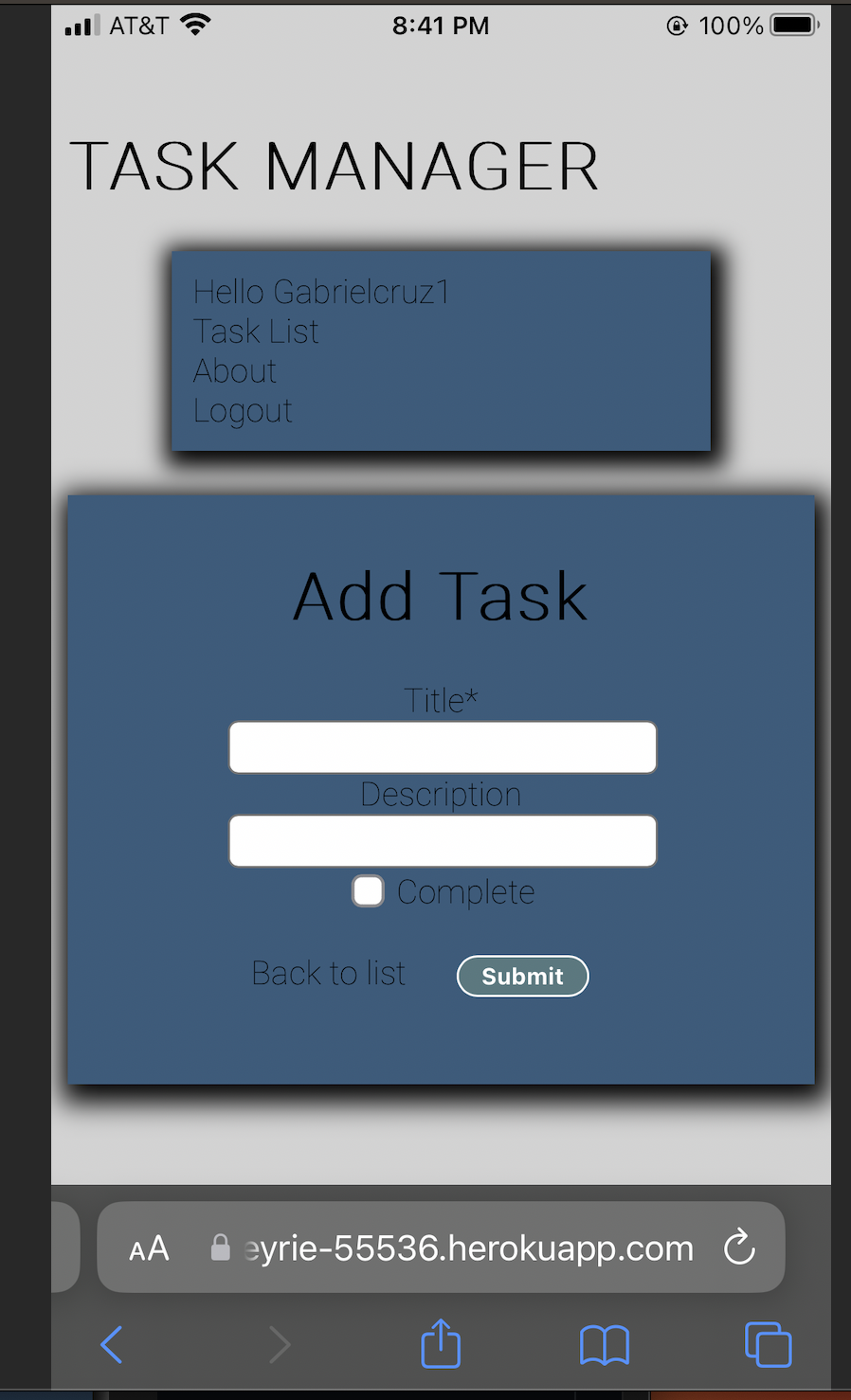 GitHub - Gabrielcruz1/django_taskmanager