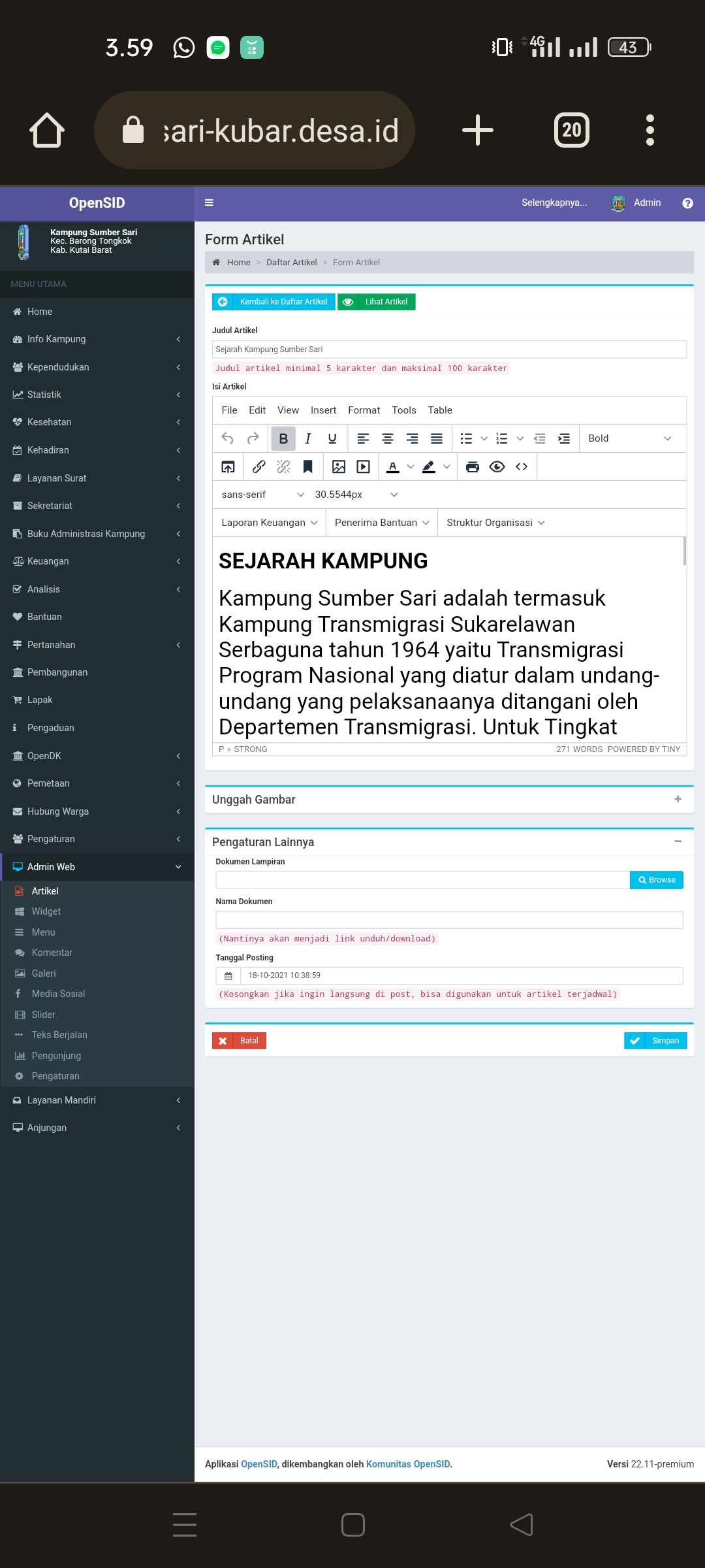 Edit pada artikel/halaman statis/simpan tidak ada perubahan · Issue #5906 · OpenSID/OpenSID · GitHub