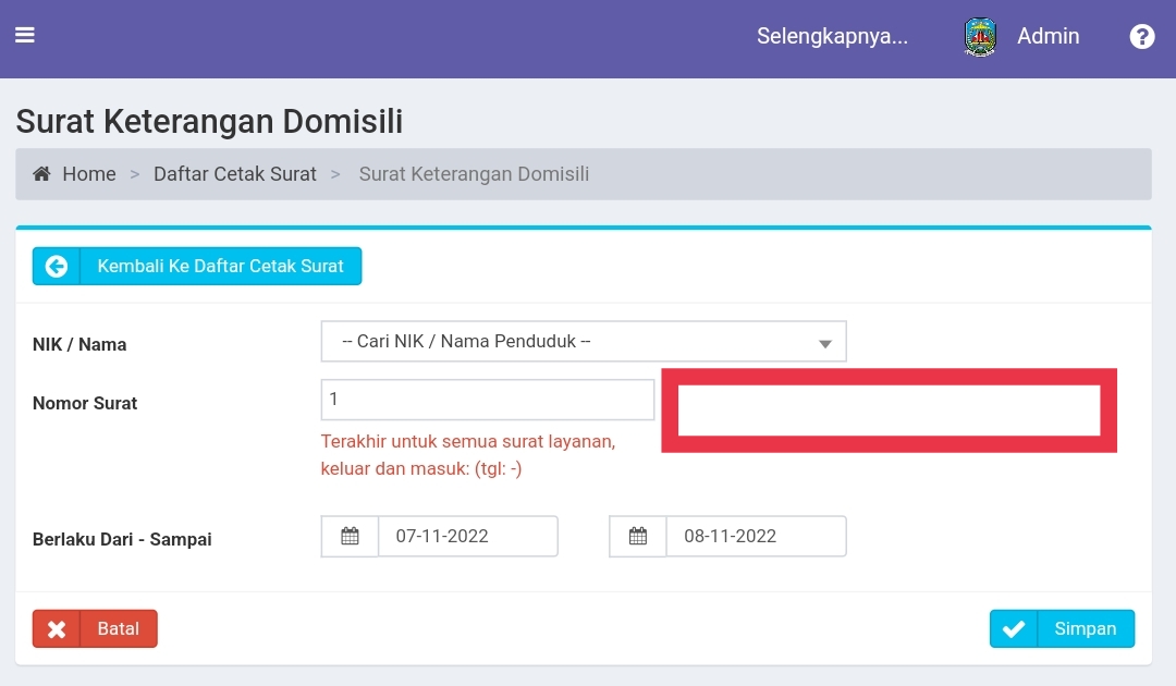 Tidak muncul nomor surat otomatis · Issue #5928 · OpenSID/OpenSID · GitHub