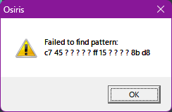 Failed to find pattern (CSGO not CS2) · Issue #4182 · danielkrupinski/Osiris · GitHub