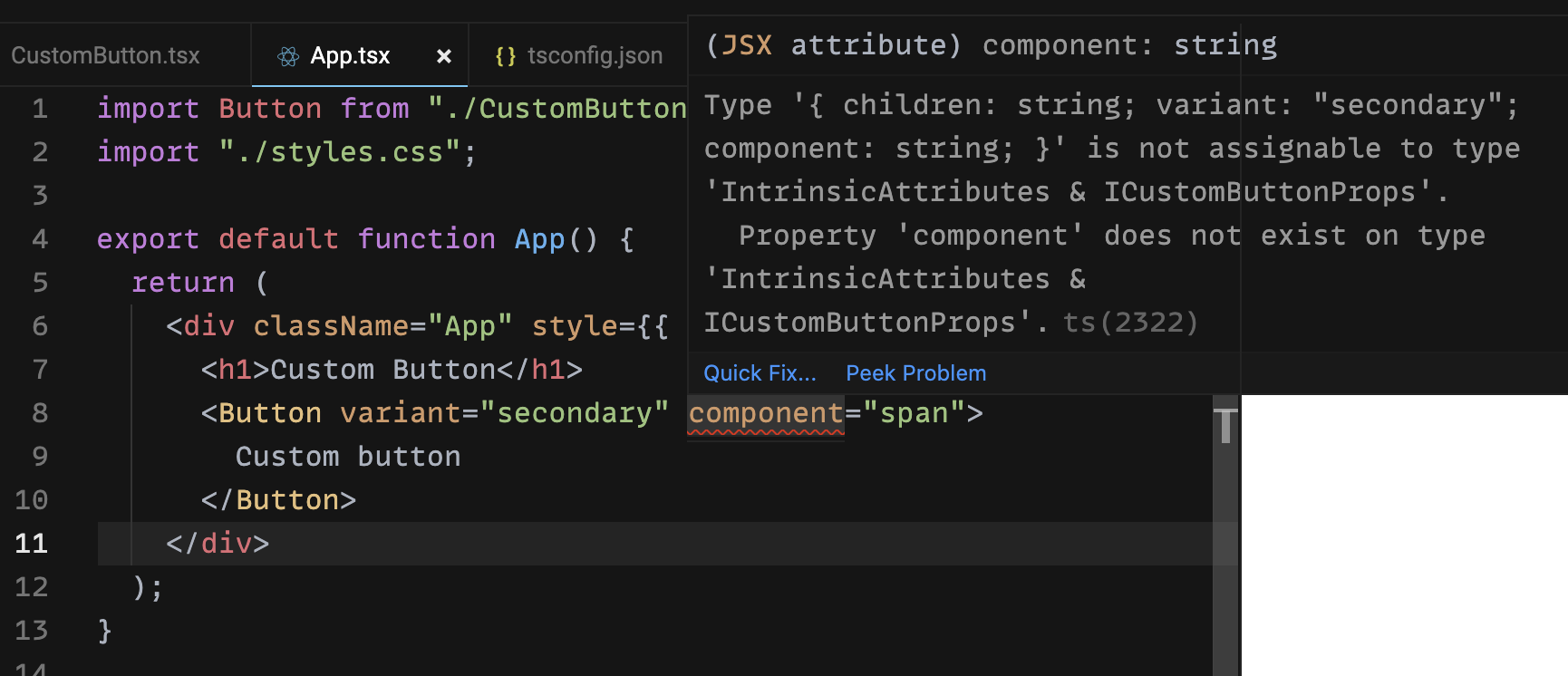Property Component Does Not Exist On Type Intrinsicattributes · Issue 29440 · Mui Material Ui