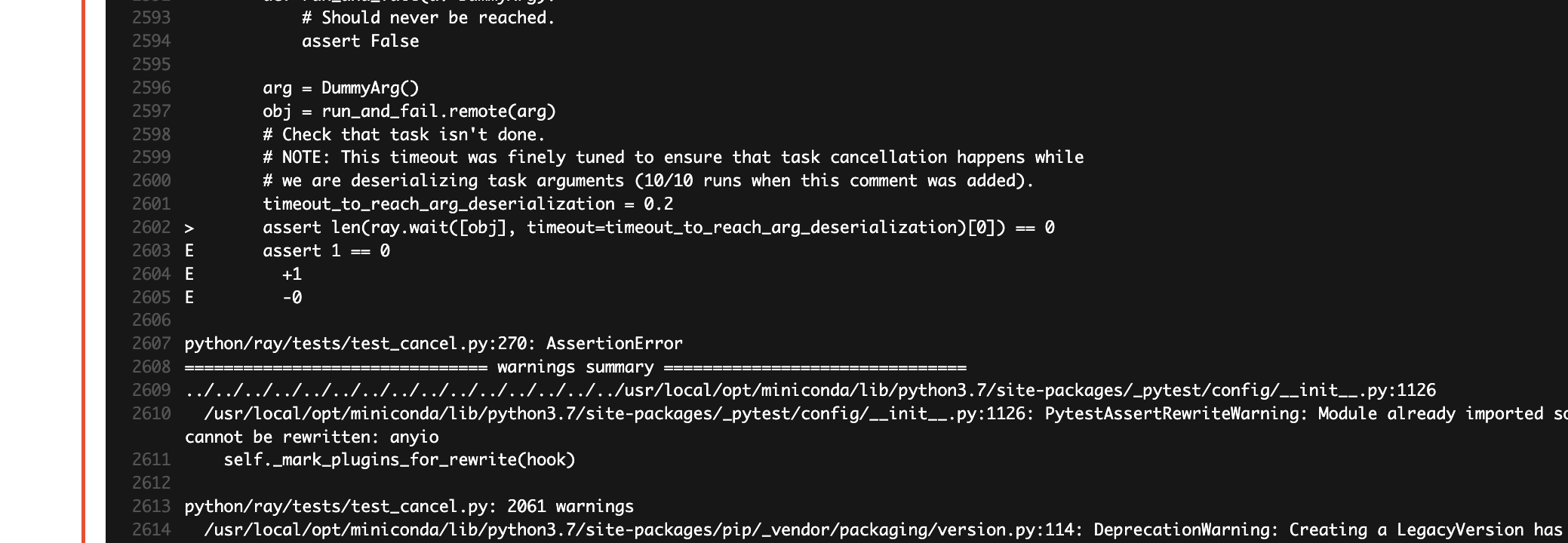 [CI] `osx://python/ray/tests:test_cancel` is failing/flaky on master ...