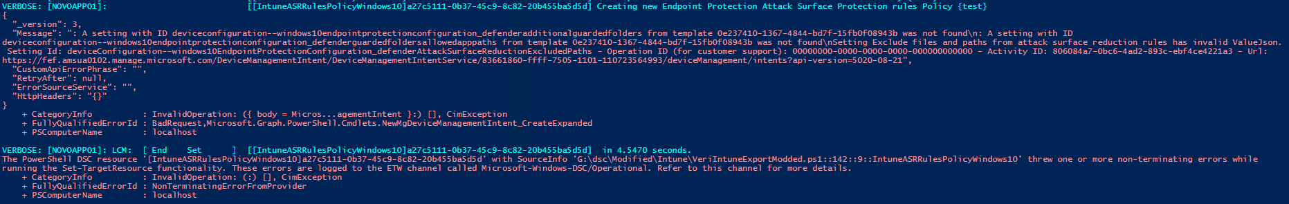 Start-DSCConfiguration - IntuneASRRulesPolicyWindows10 ...