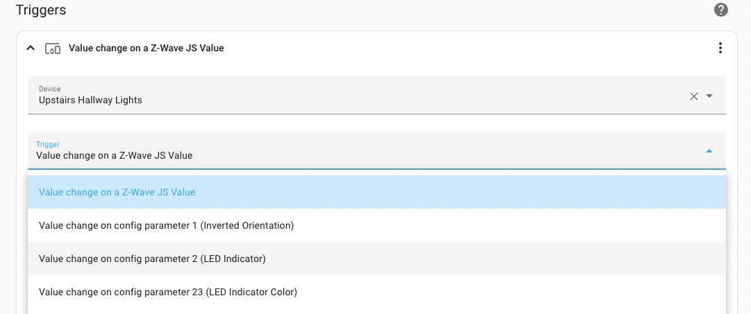 Device automation trigger value for some Z-Wave devices cannot be changed via UI · Issue #14237 ...