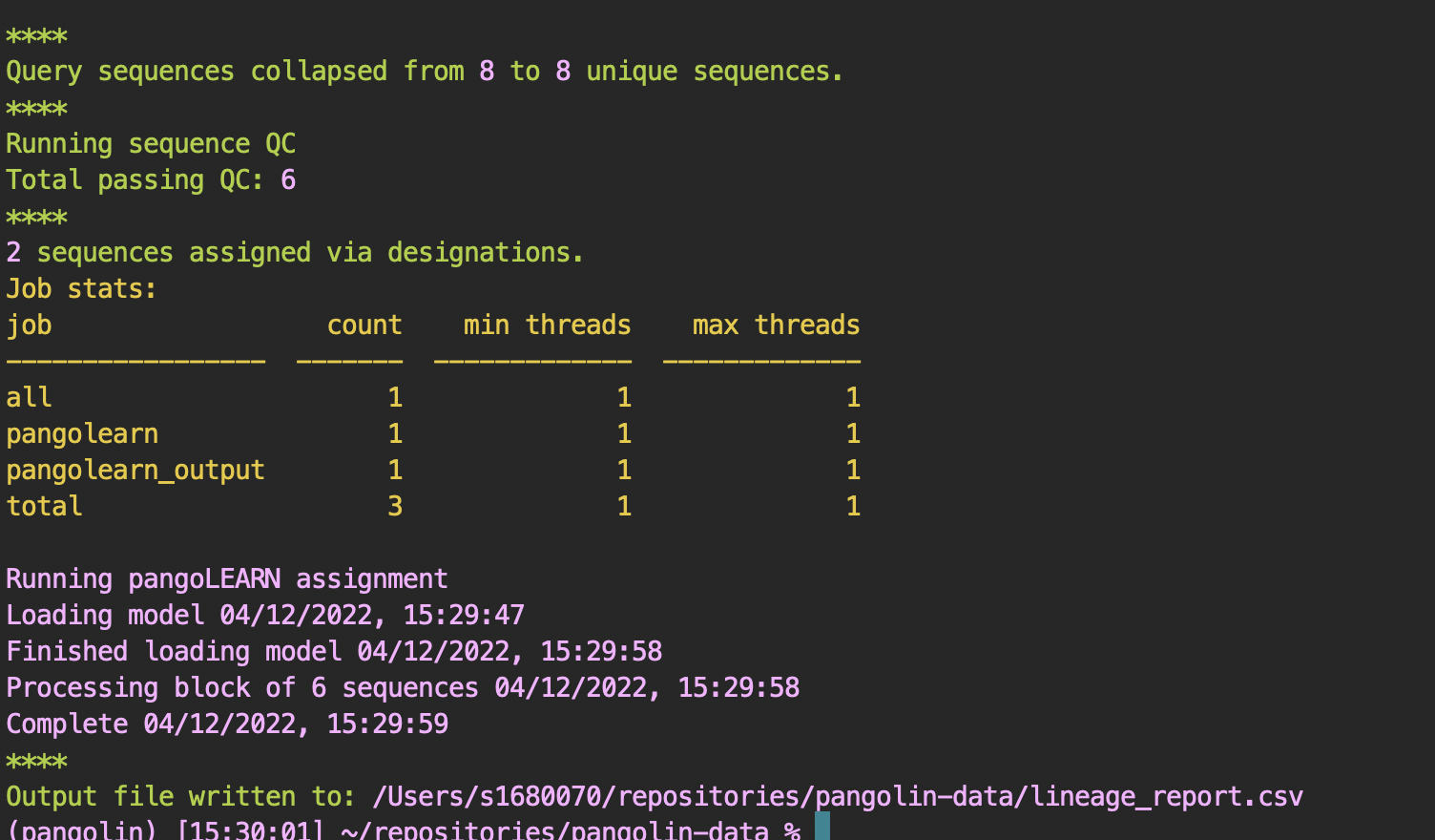 BUG: `attributeError in line 28 of pangolearn.smk: 'DecisionTreeClassifier' object has no ...