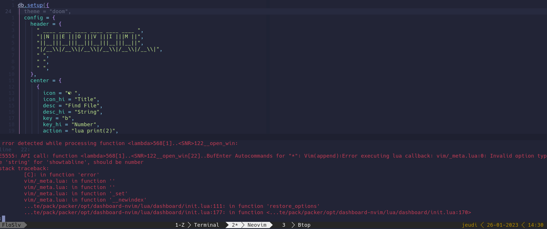 更新到最新版本后，dashboard不能隐藏bufferline的显示 · Issue #249 · nvimdev/dashboard-nvim · GitHub