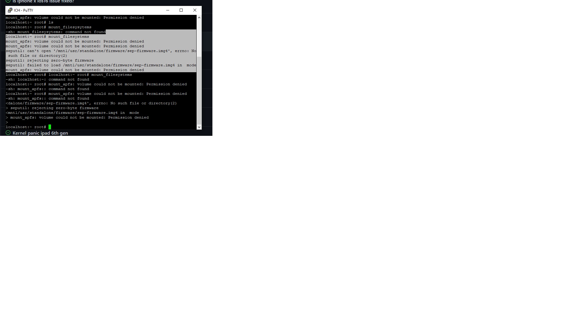 iPad Air 2 mount_filesystems permission Denied · Issue #109 ... iPad Air 2 mount_filesystems permission Denied · Issue #109 ...
