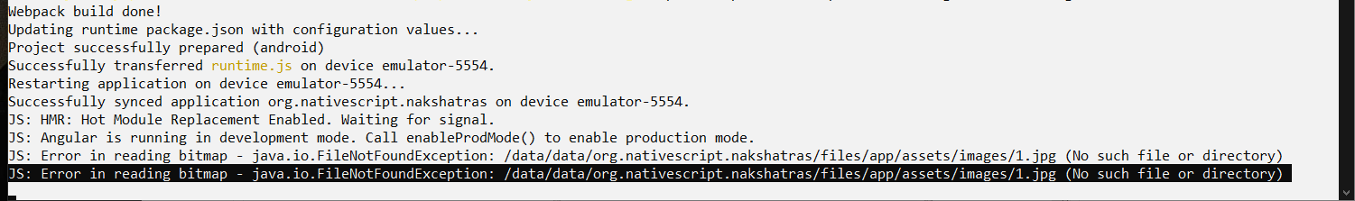Js Error In Reading Bitmap Filenotfoundexception Datadataorgnativescriptnxtra 9372
