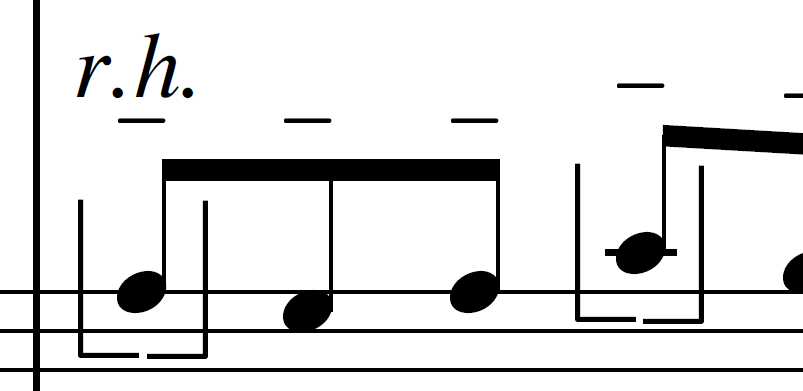 An improvement on the symbol "play with left hand and play with right ...