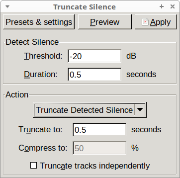 "Truncate Silence" fails to work on any gaps between Clips · Issue #3988 · audacity/audacity ...