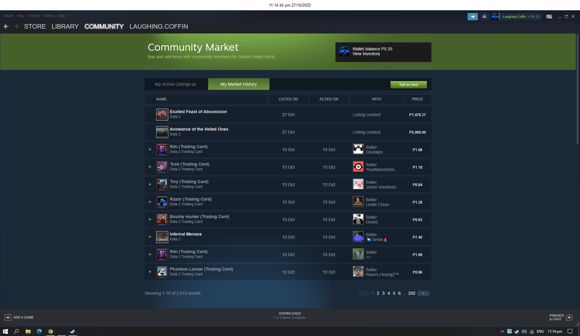 I didn't get back my ITEM(Arcana) after I remove it on market listed items. · Issue #4309 ...