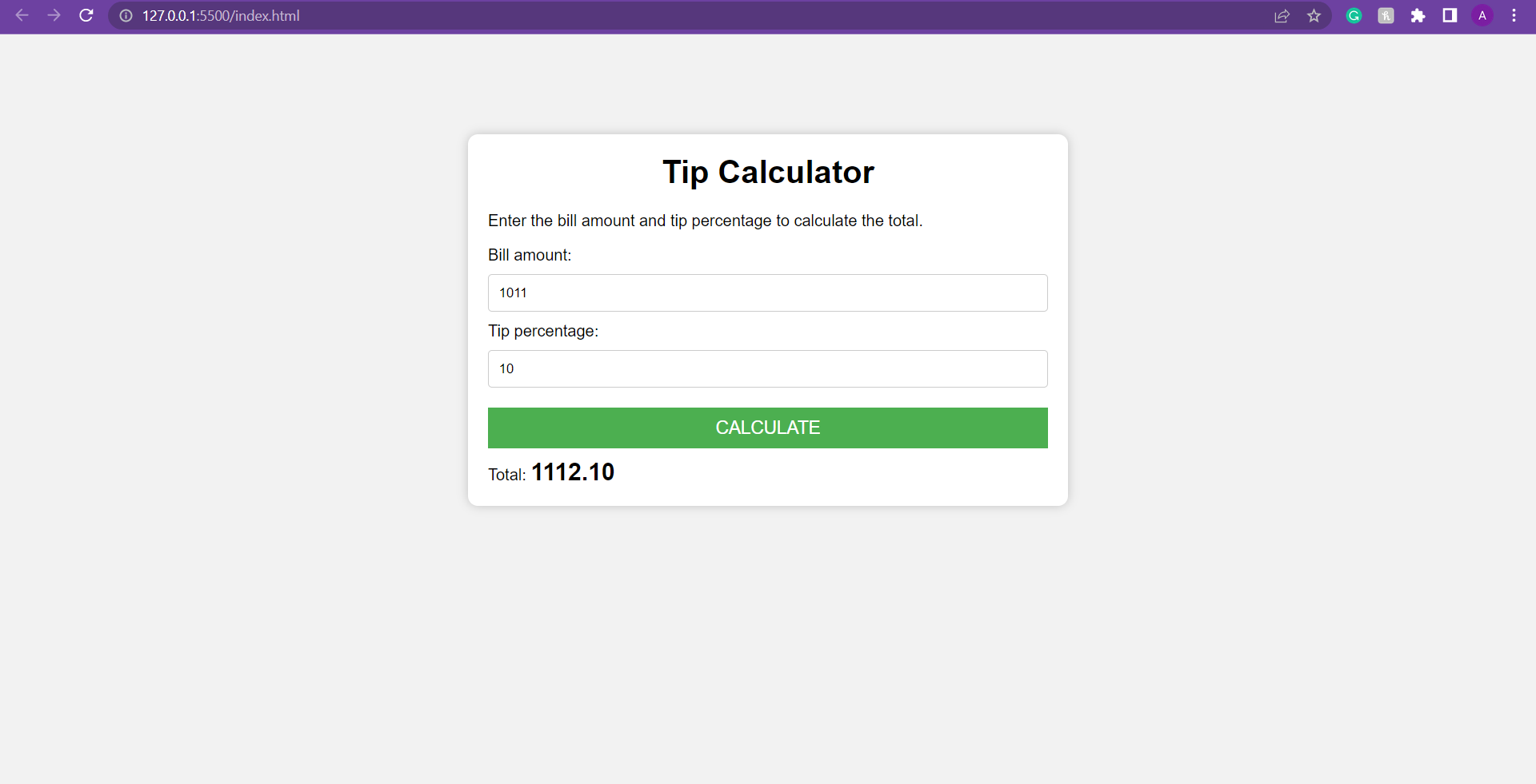 Tip Calculator · Issue #1033 · TusharKesarwani/Front-End-Projects · GitHub