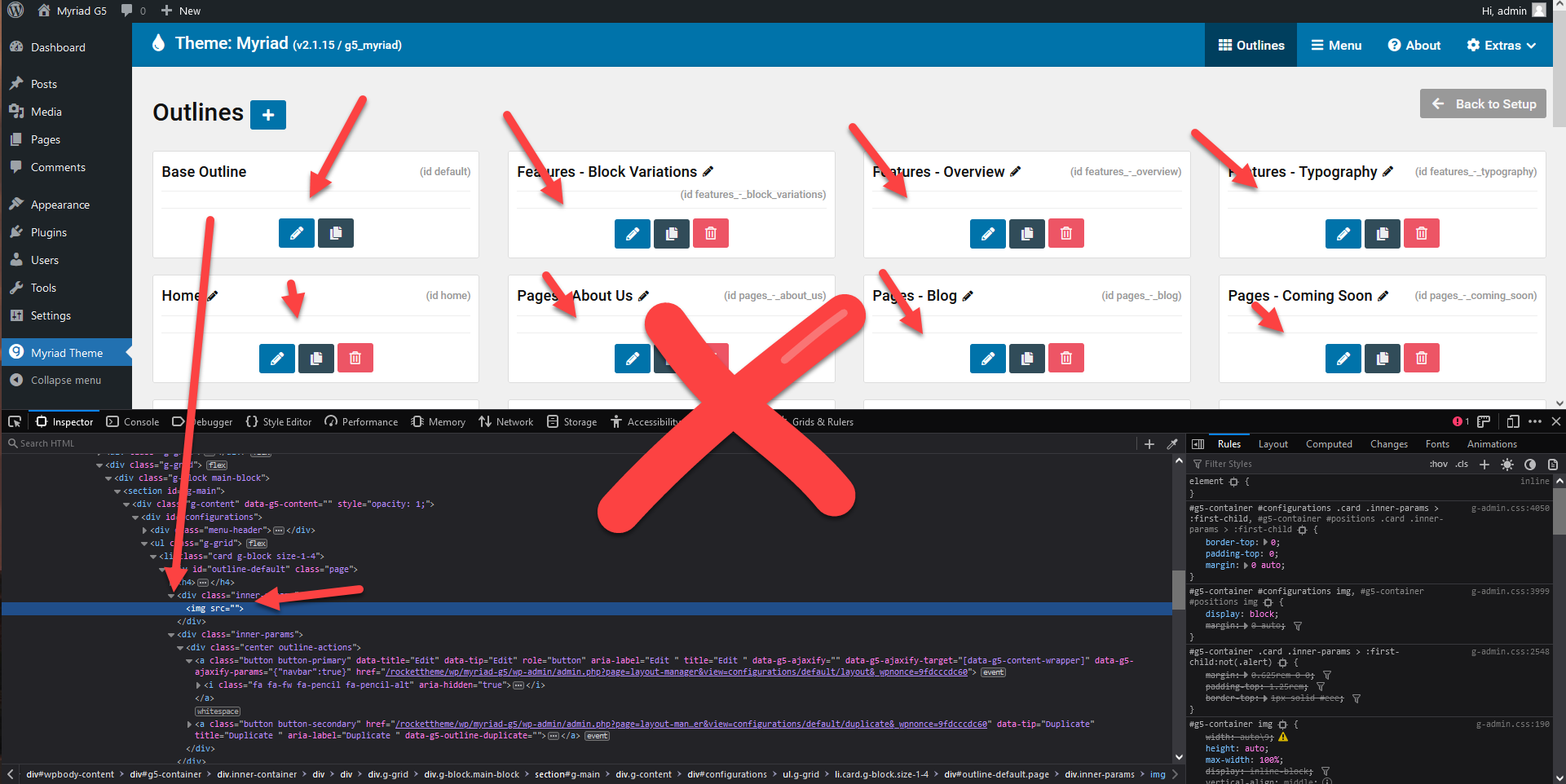 Gantry 5.5rc1 - Wordpress 5.8.1 - PHP 8.0.1 outlines page in admin no longer shows layout image ...