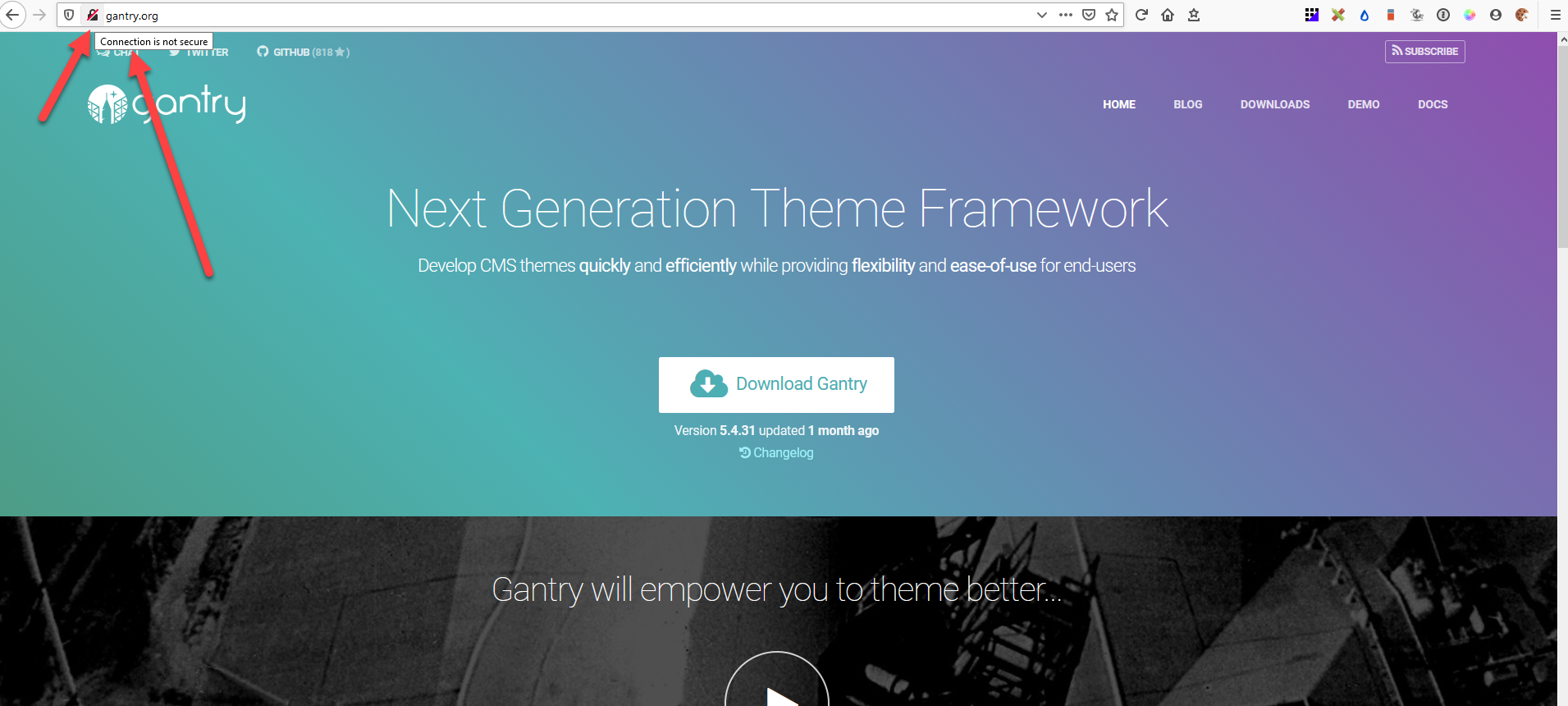 Gantry.org site is insecure · Issue #2564 · gantry/gantry5 · GitHub