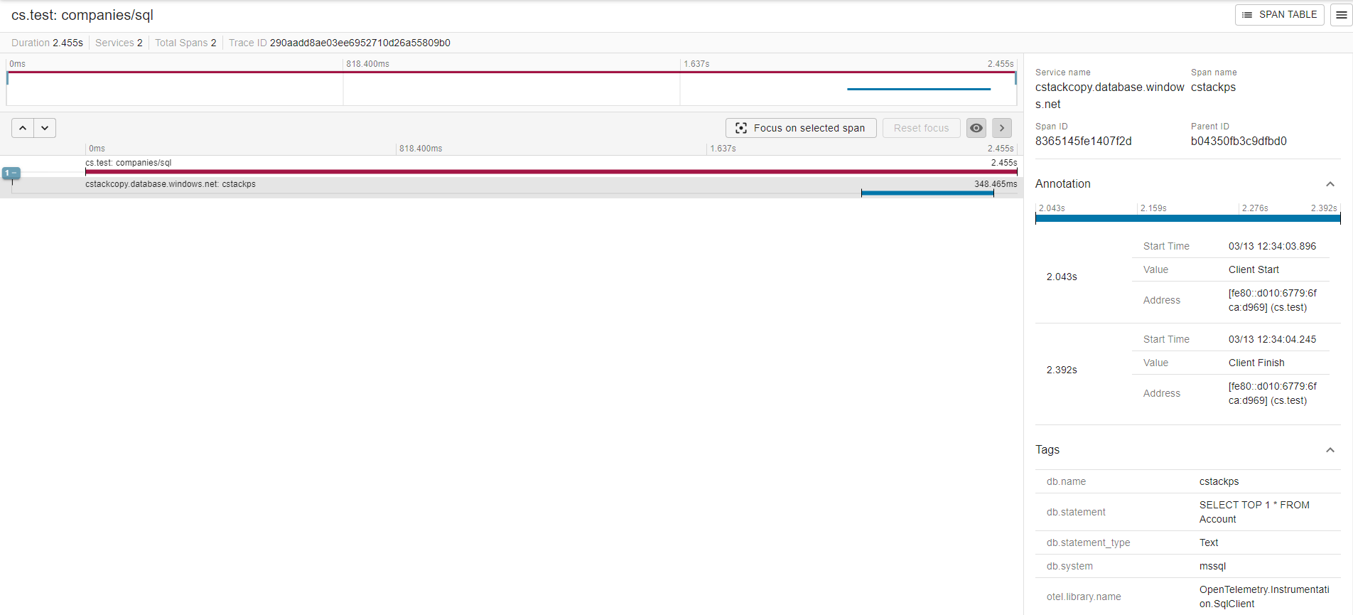 No tracing for database failures · Issue #1746 · open-telemetry/opentelemetry-dotnet-contrib ...