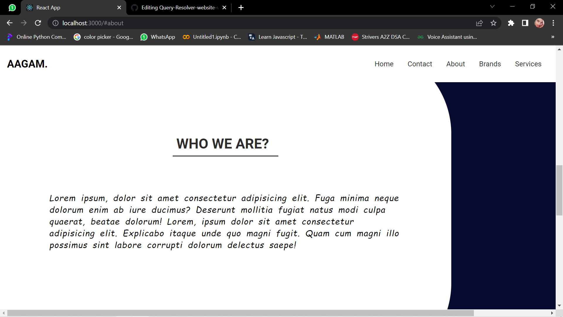 GitHub - 01nitin/Query-Resolver-website-with-react-js-: this is the Fully responsive query ...