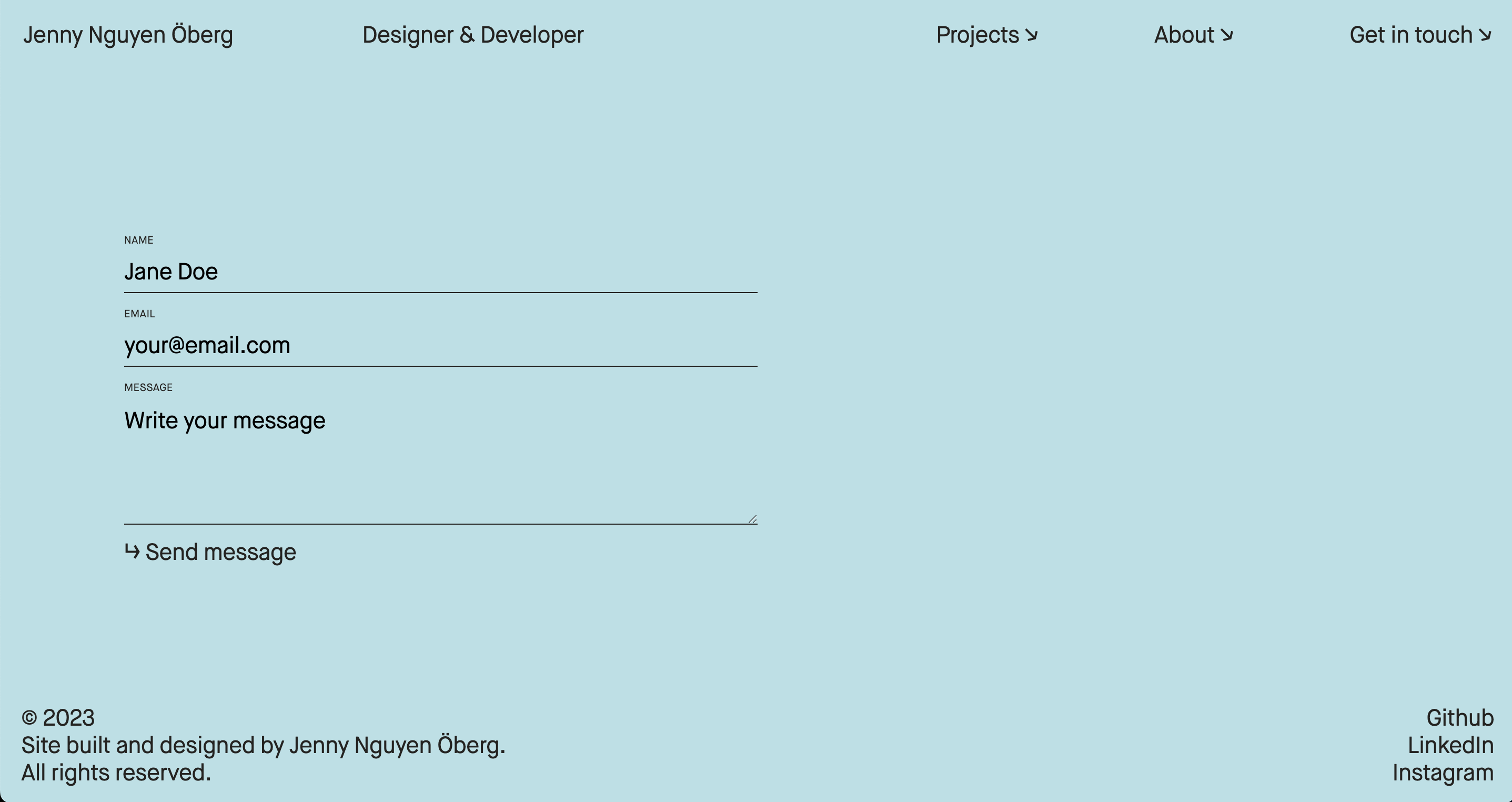 GitHub - jennynguyenoberg/portfolio-v2: Assignment 5 @ Changemaker Education of JavaScript ...