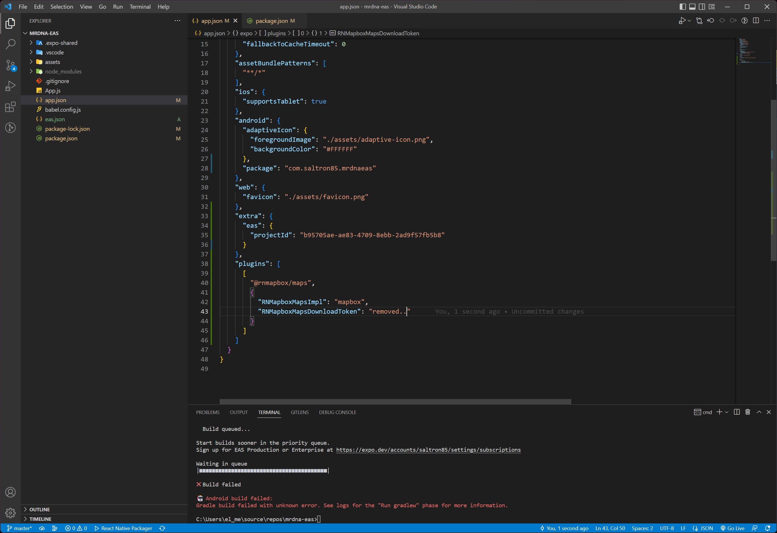 Expo: android error when building app with mapbox and @rnmapbox/maps beta54 · Issue #2367 ...