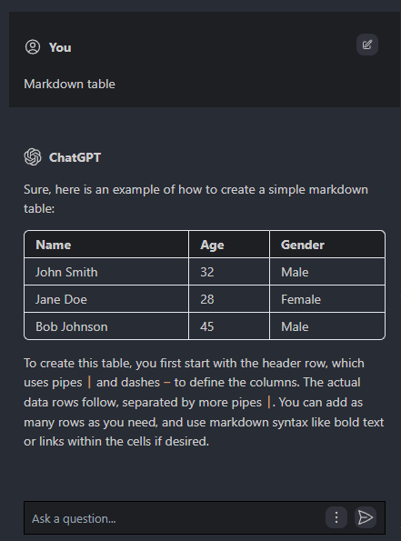 Bug Report: text output not showing as a table nor showing vertical bars when using the "Parse ...
