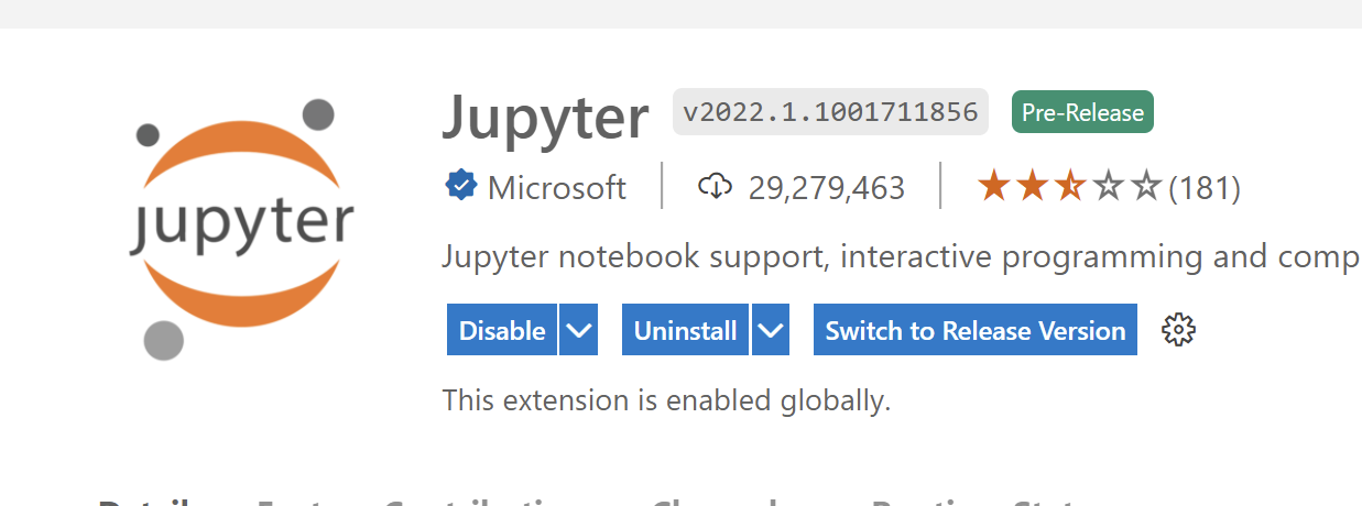 Being Prompted To Switch To Jupyter Pre Release Im Already On Pre Release · Issue 8724