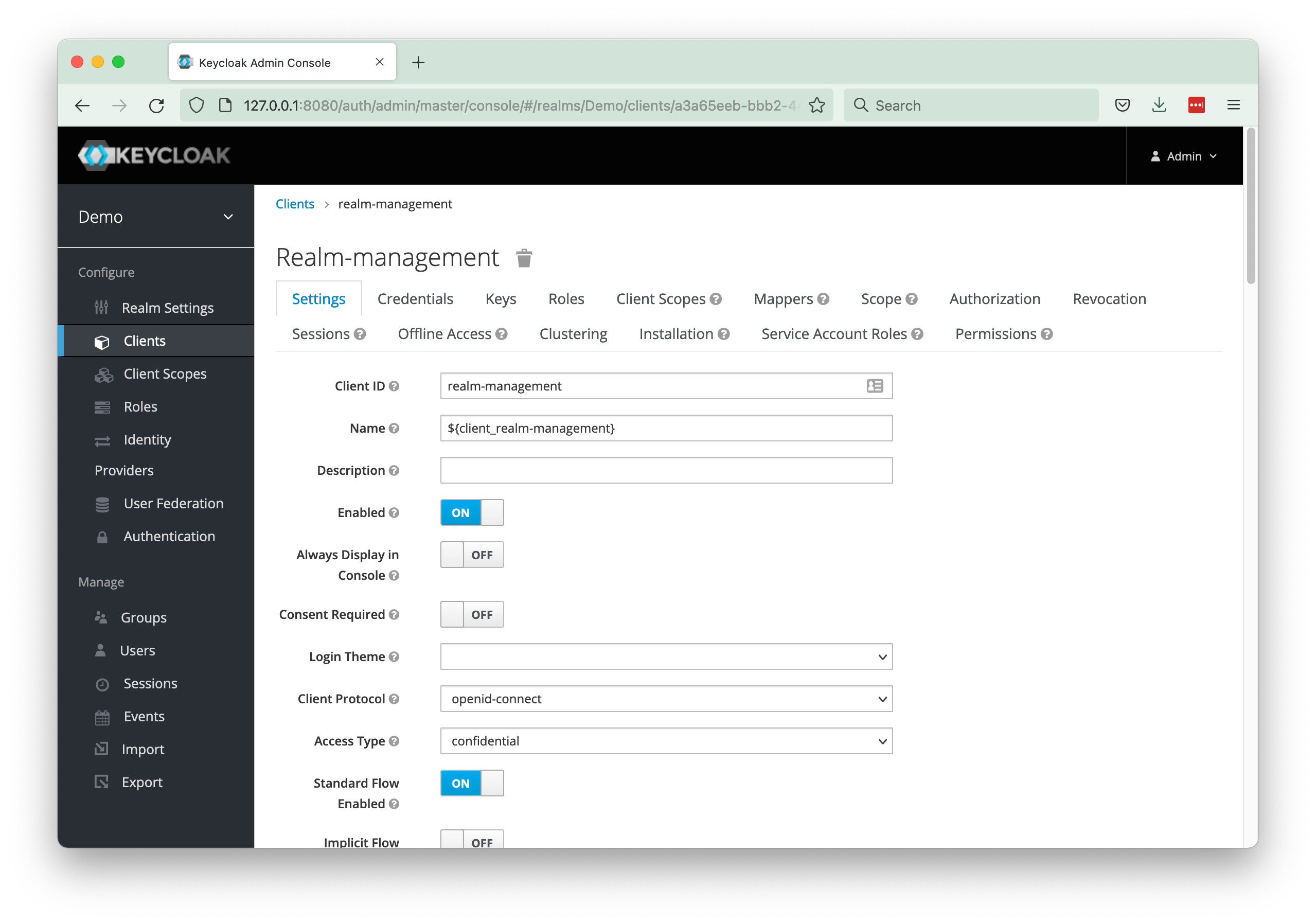 Inconsistency within Realm Management client · Issue #9486 · keycloak ...