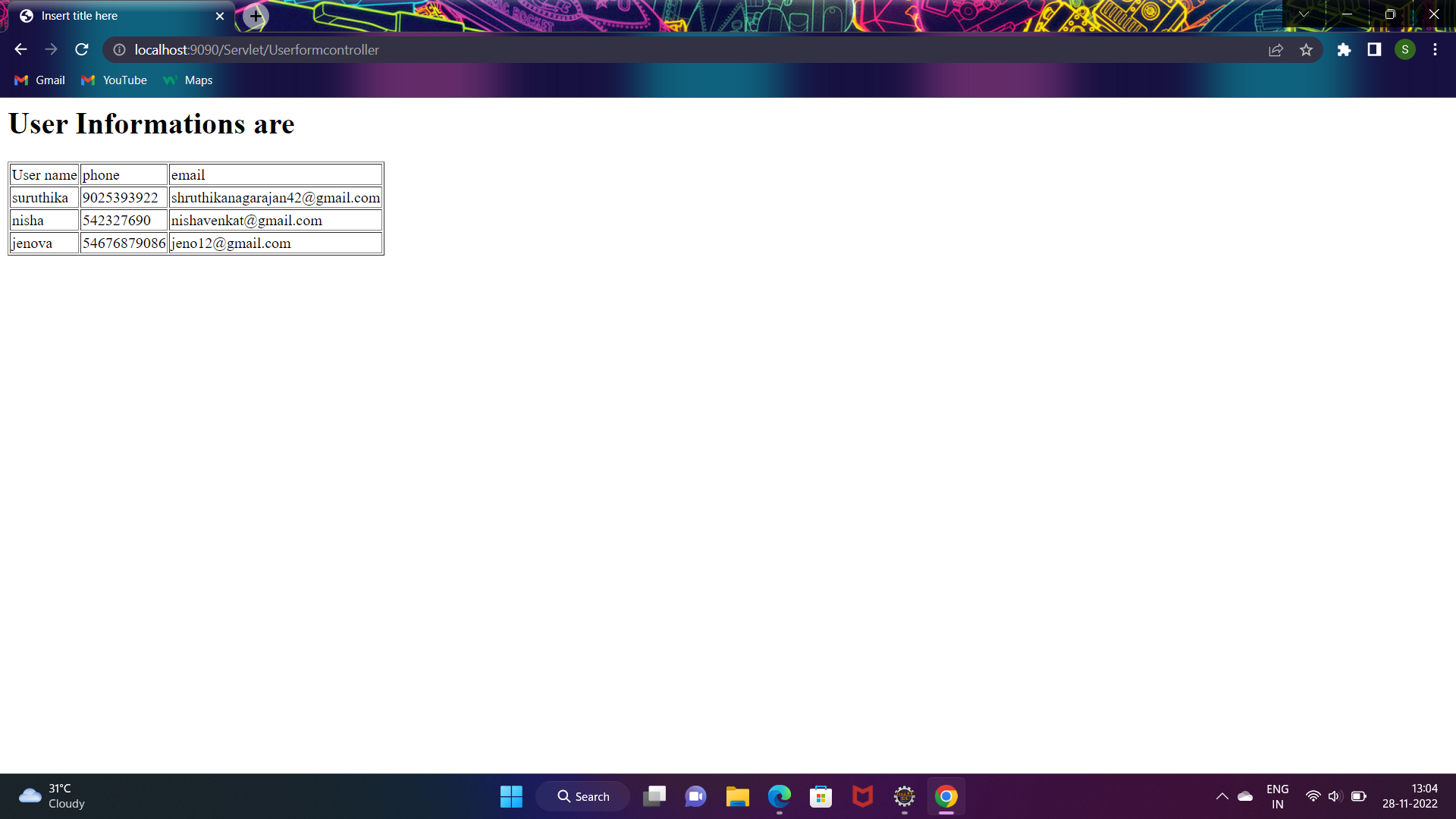 GitHub - SuruthiN/myfirstservletproject