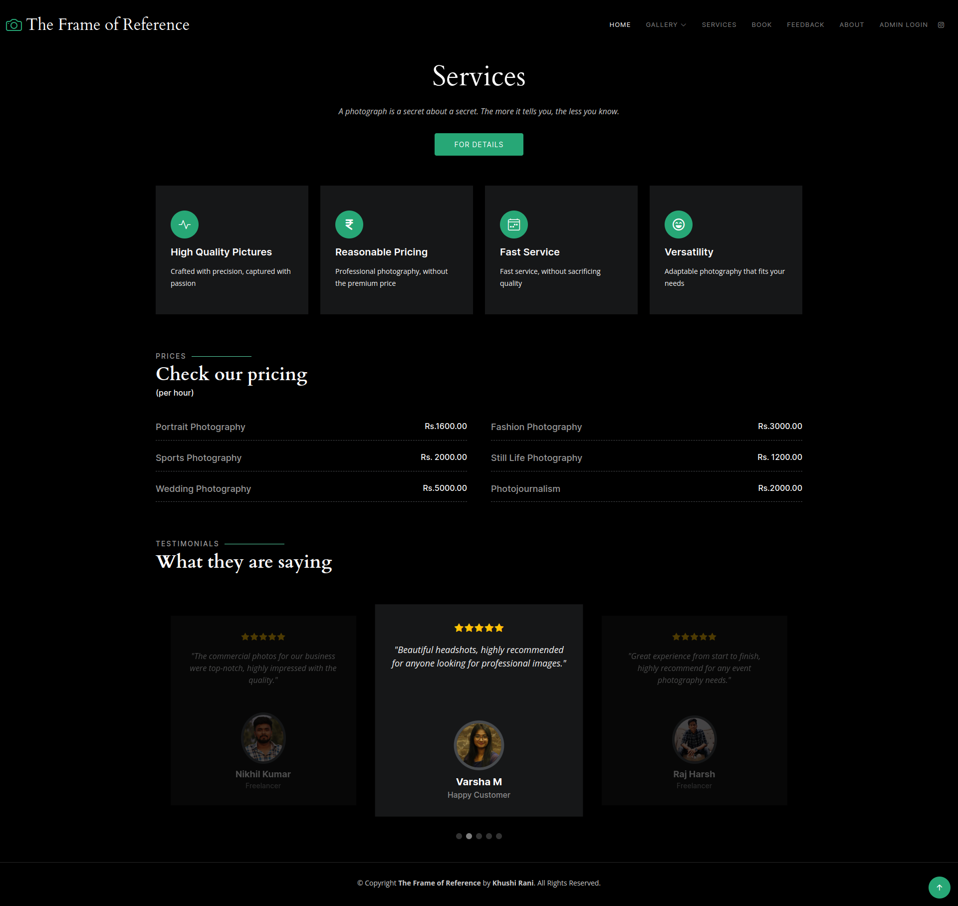 GitHub - khuhshii/The-Frame-of-Reference-photographers-portfolio: Front-end: HTML,CSS ; Back-end ...
