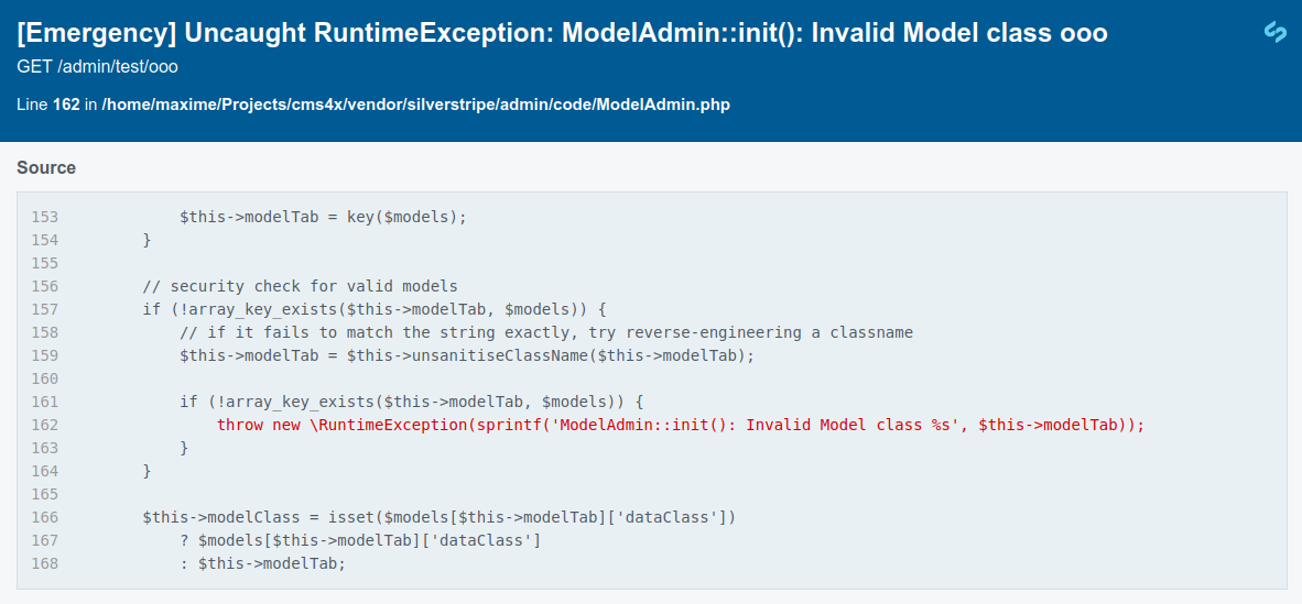 ModelAdmin doesn't provide a usefull error if you try to access a non-existent model · Issue ...