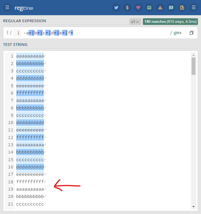 CodeMirror highlights not updating after modification · Issue #1777 · firasdib/Regex101 · GitHub