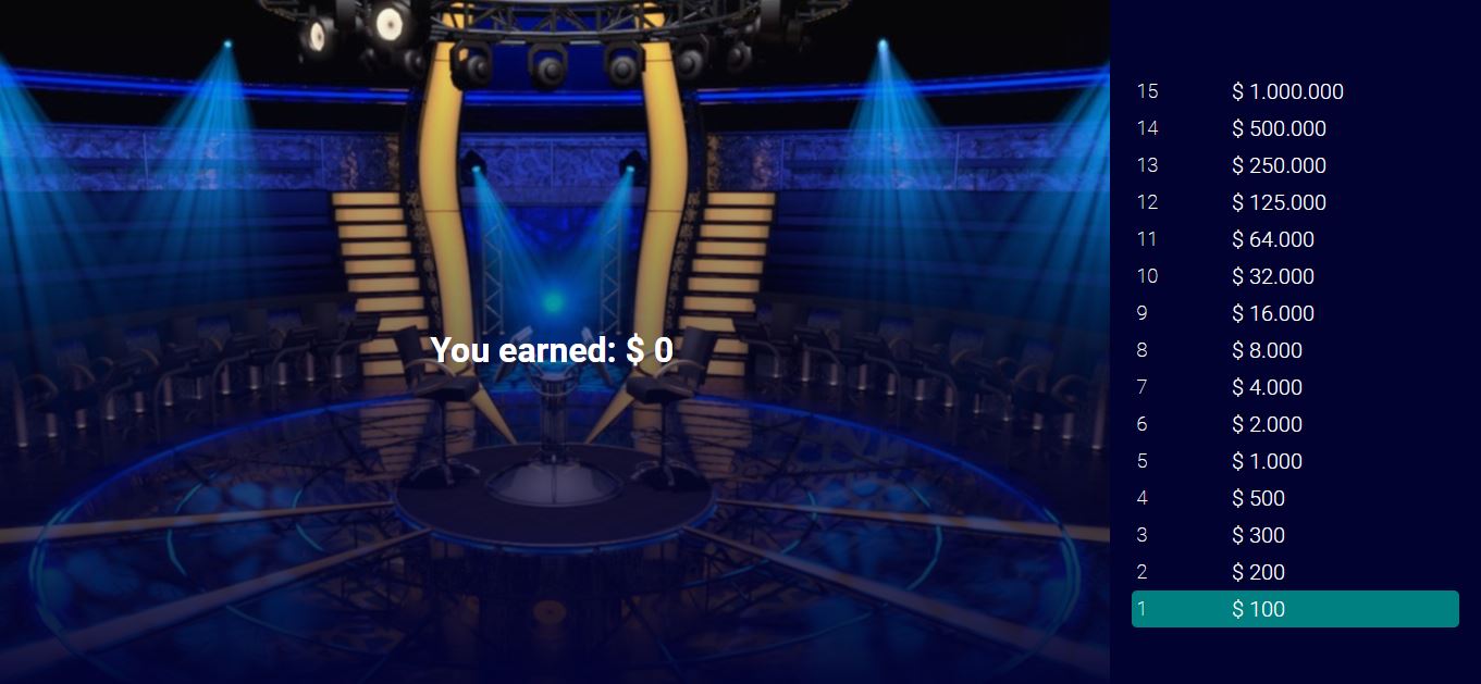 Github Rumpelstiltskinjnr React Quiz This Is A Clone On Who Wants To Be A Millionaire Covered
