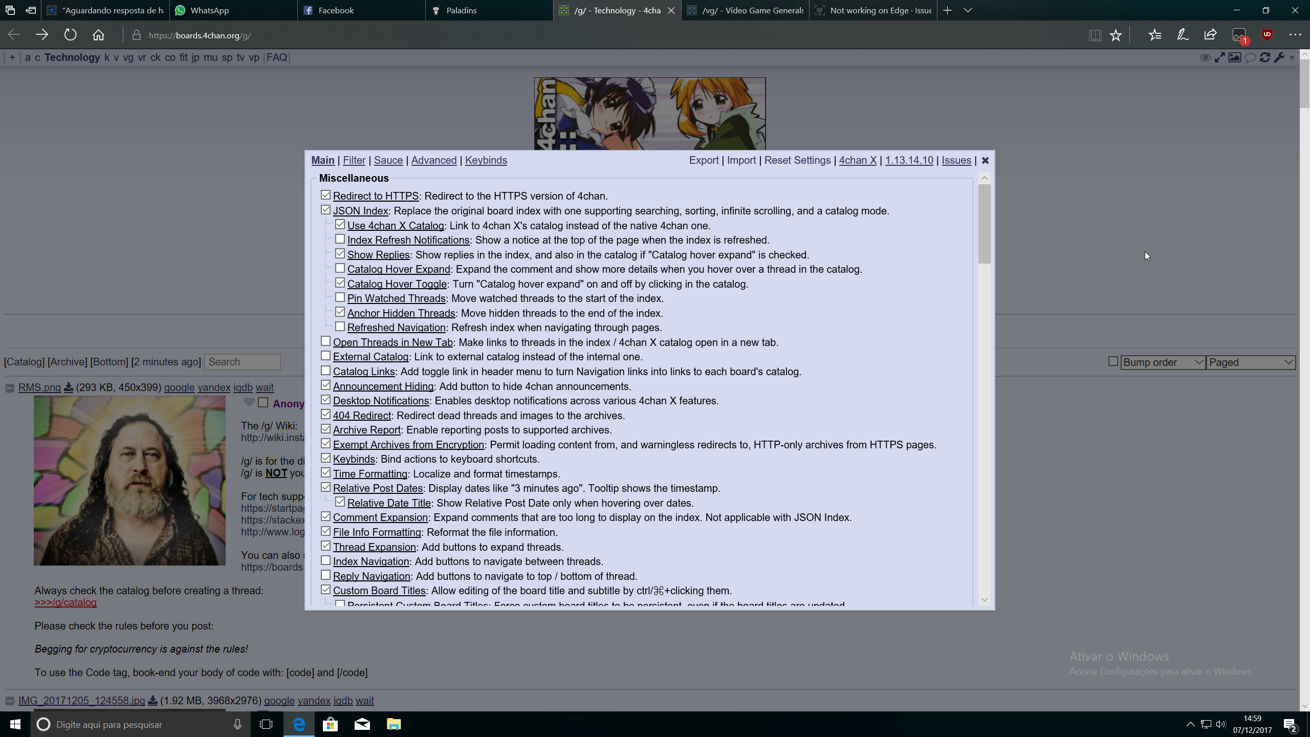 Not working on Edge · Issue #1534 · ccd0/4chan-x · GitHub
