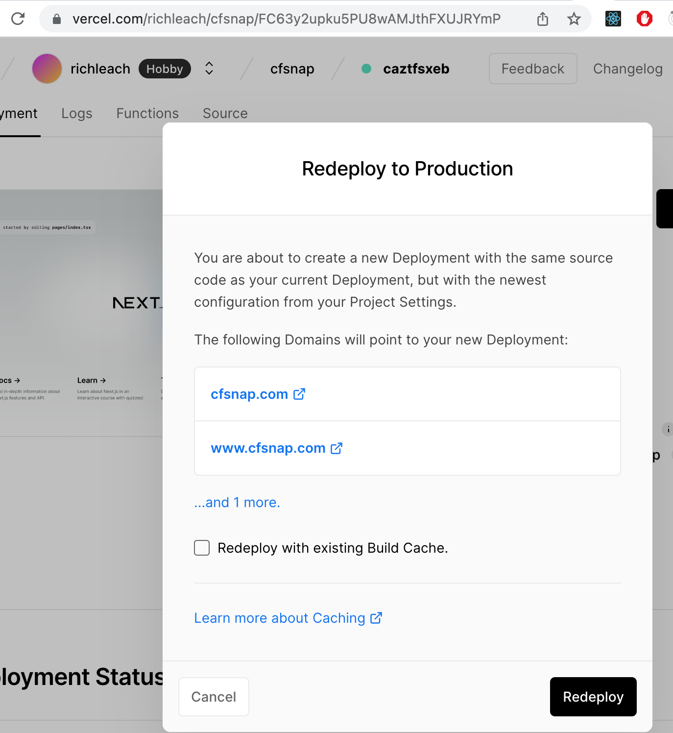 Connected git repository not updating · vercel community · Discussion #1916 · GitHub