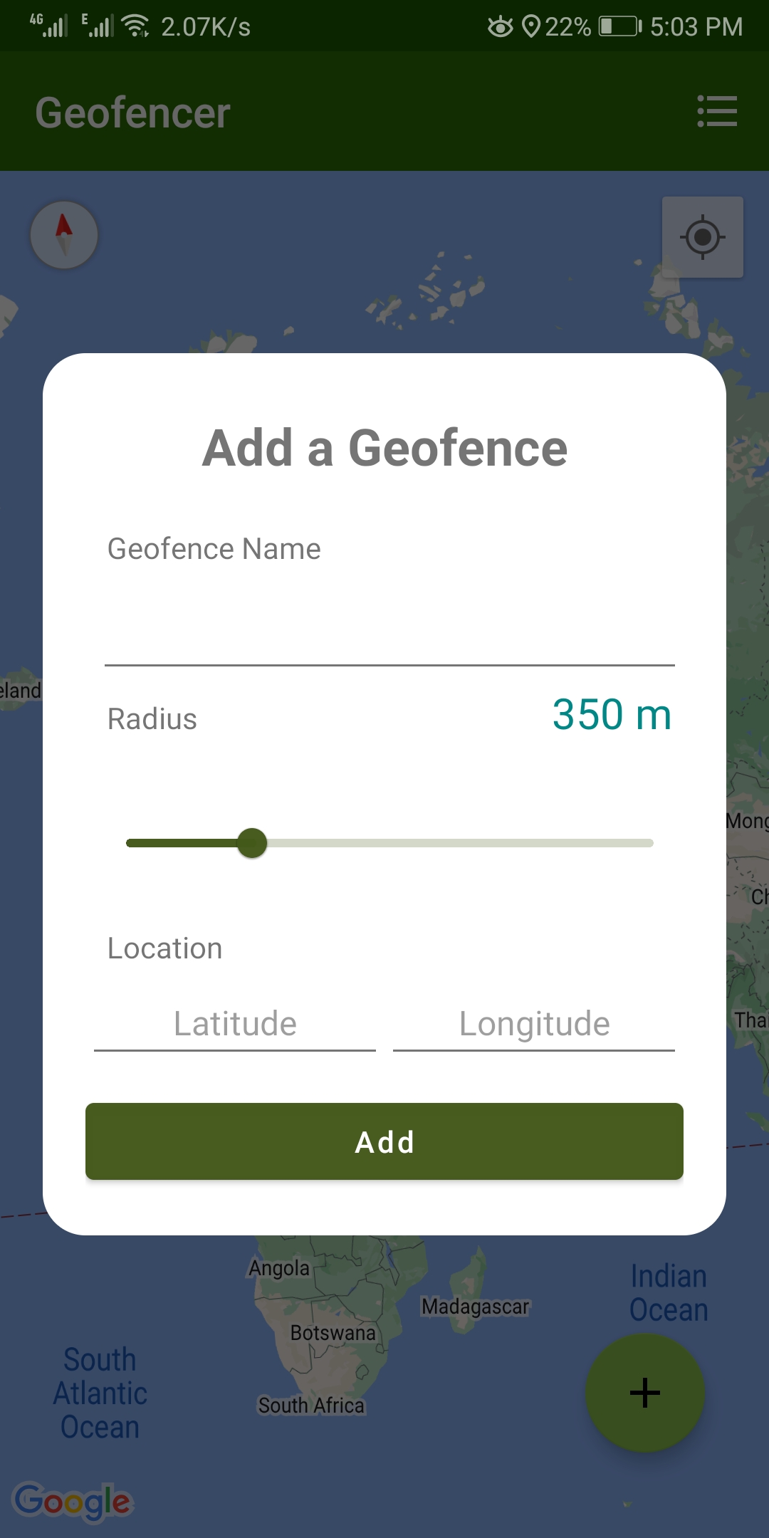 Github Dullartistgeofencing App Simple Geofencing App To Create And Monitor The Geofences 