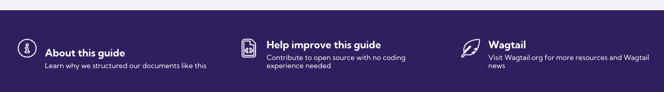 Footer alignment · Issue #235 · wagtail/guide · GitHub