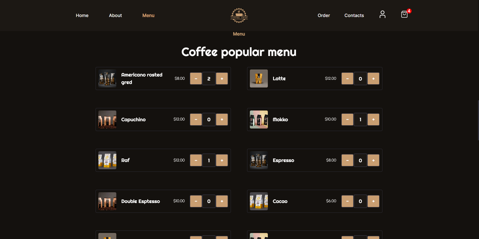 GitHub - DkFighT/CoffeeShop